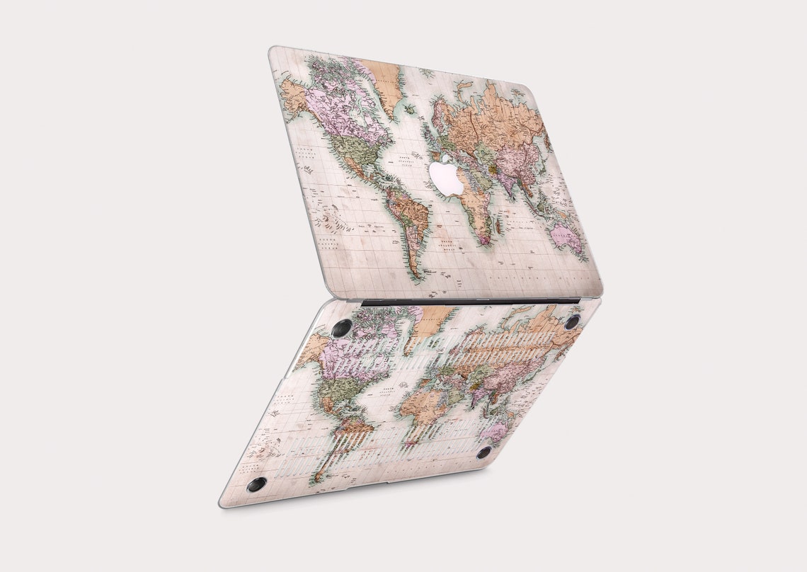 World Map Macbook Pro 16 2021 Case Macbook Pro 14 M1 Case - Etsy
