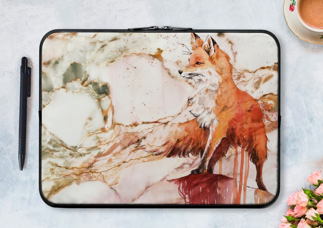 Pink Marble Laptop Bag, Protective Laptop Case Fox Carrying Bag, 13 ...