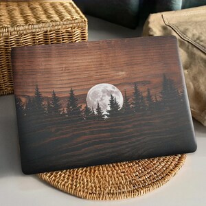 Wooden MacBook Case in Forest Design - Compatible With 16 MacBook Pro ...