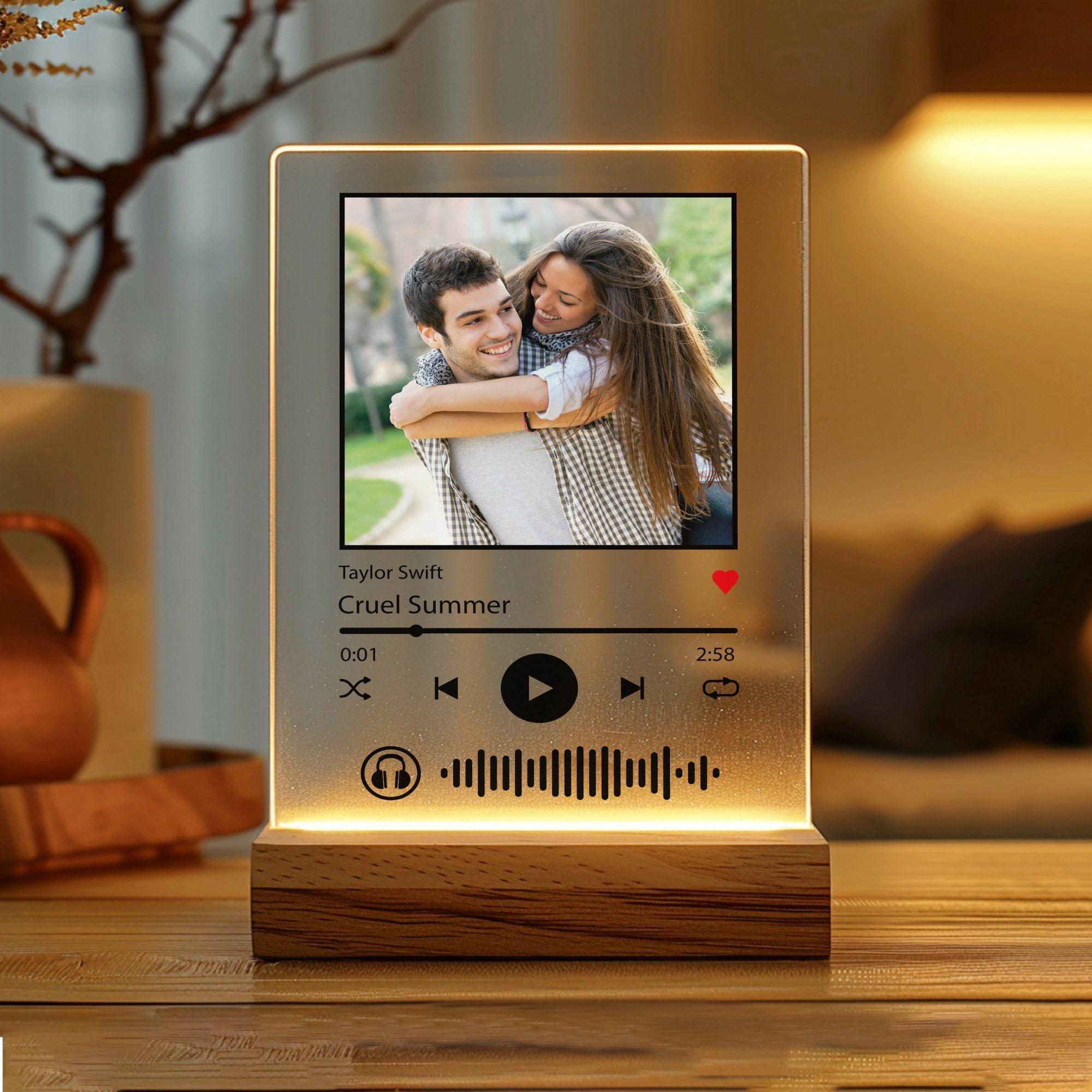 Personalized Photo Music Plaque, Custom Album Cover Glass Art - Etsy