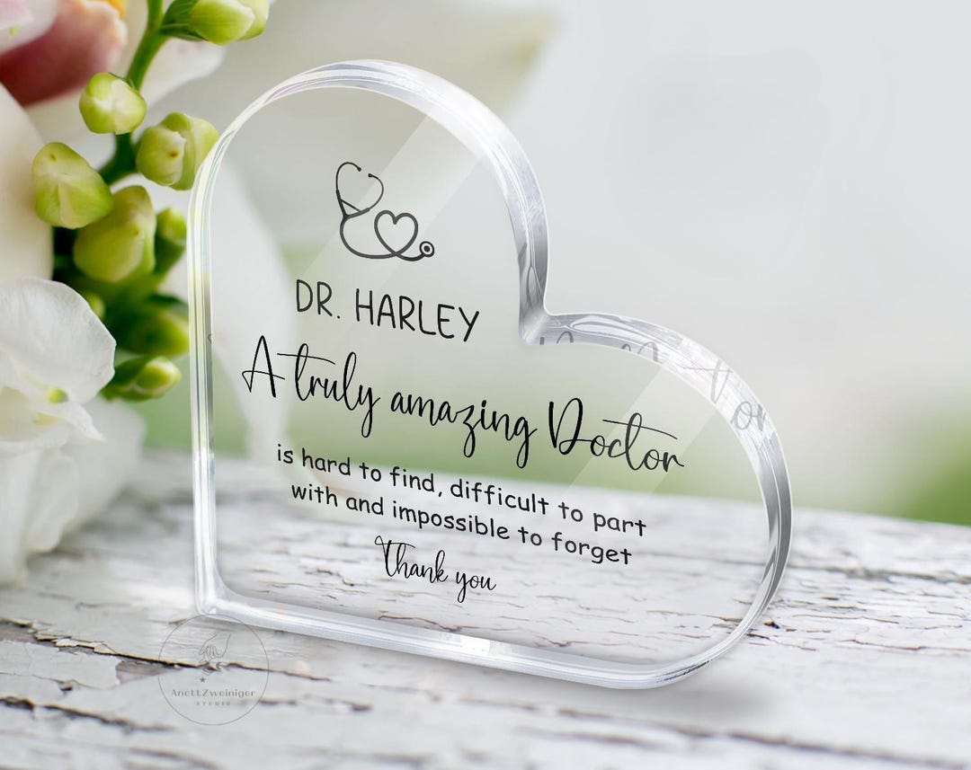 Personalized Acrylic Plaque for Doctor, Thank You Retirement Gift for ...