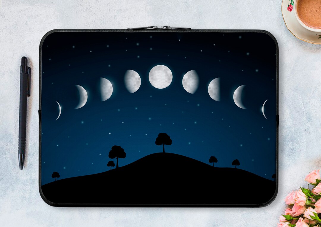 Moon Phases Laptop Bag Protective Laptop Case Night Sky Laptop - Etsy
