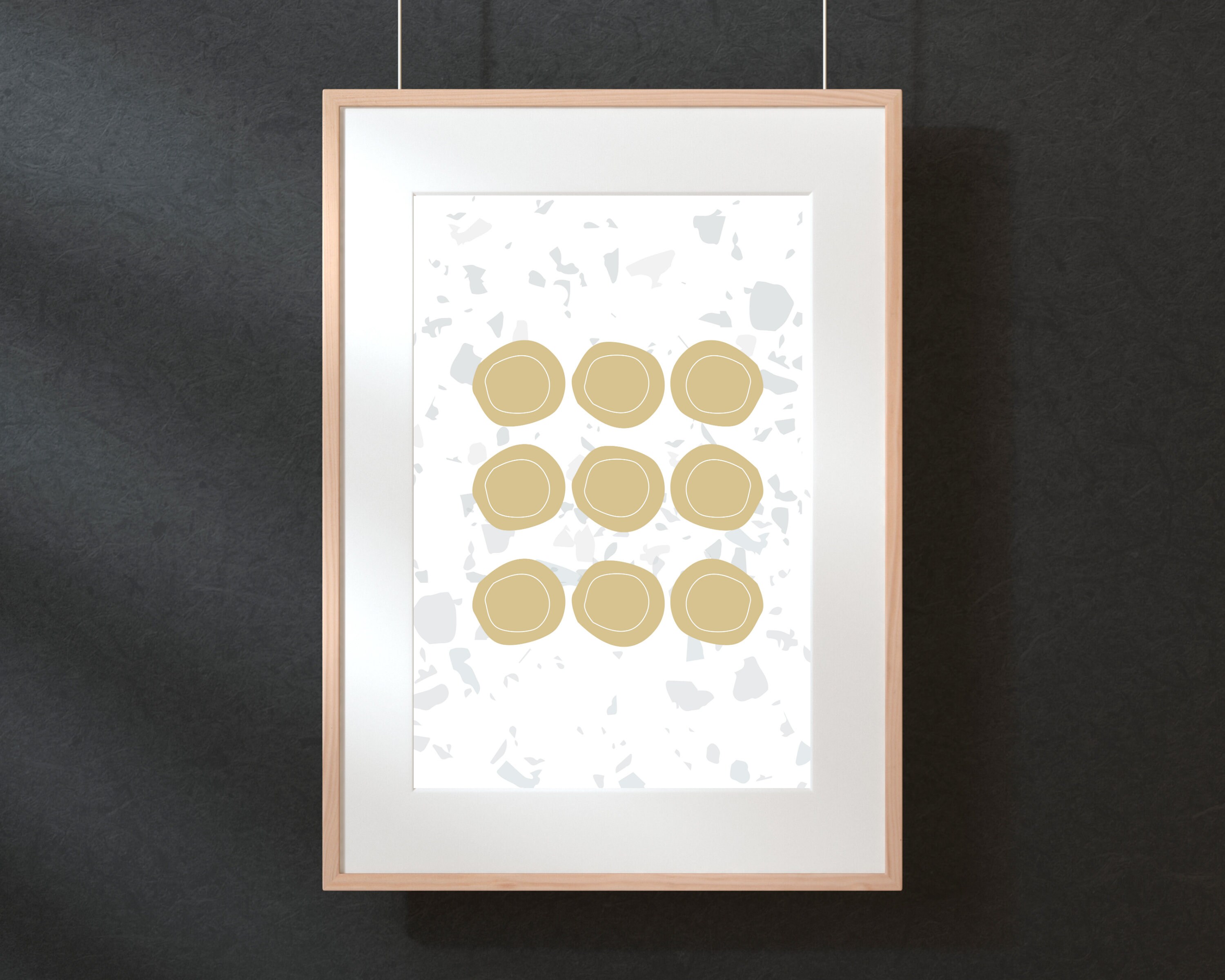 Beige Circles Printable Wall Art Abstract Circles Digital | Etsy