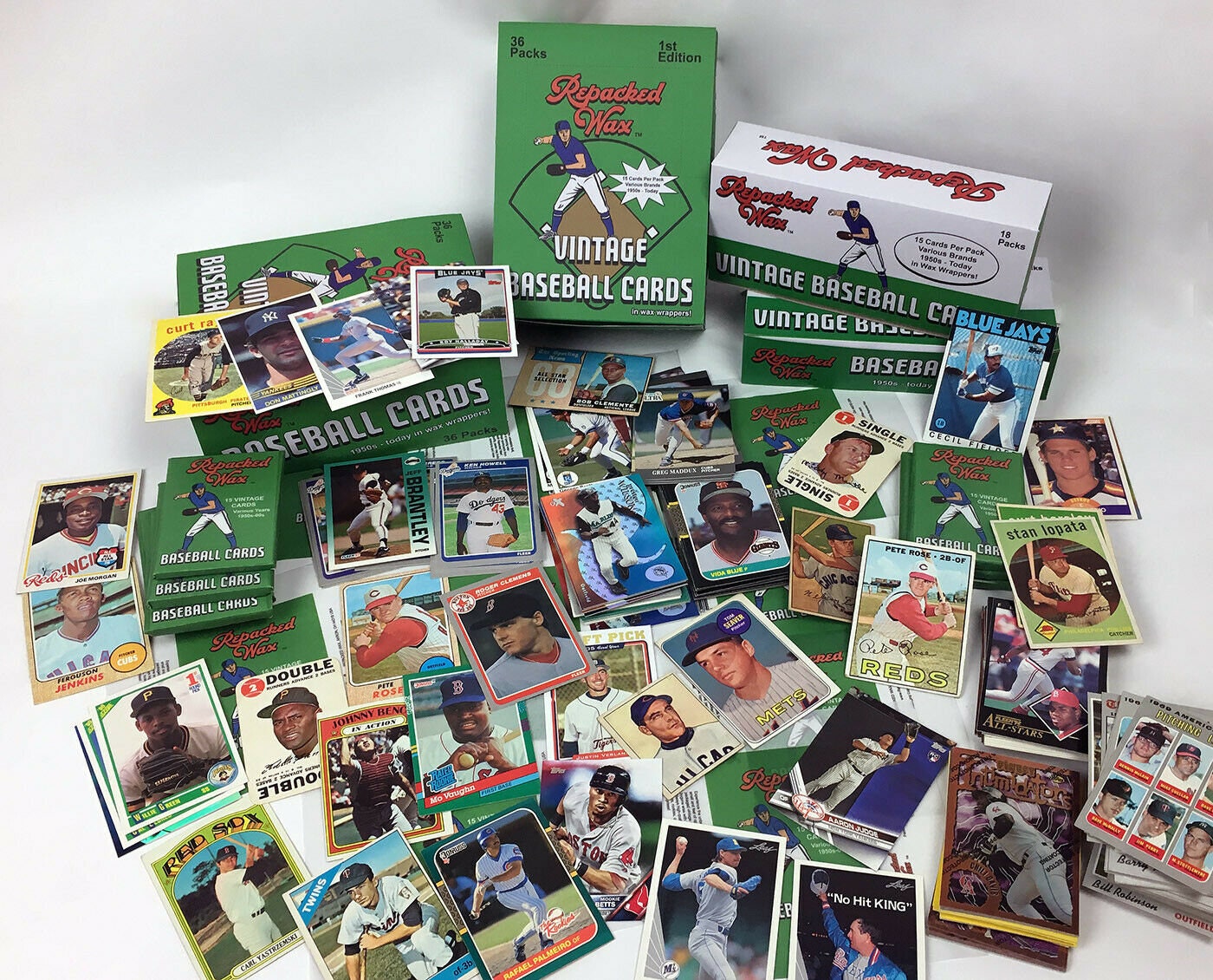 Repacked Wax 36-pack Vintage Baseball Card Wax Box - Cards From 1950s ...