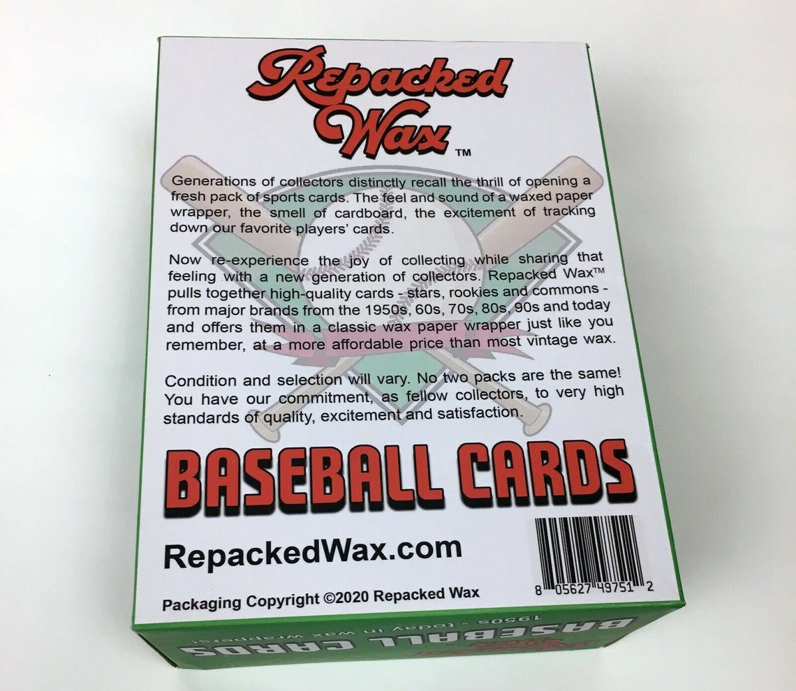 Repacked Wax 36-pack Vintage Baseball Card Wax Box - Cards From 1950s
