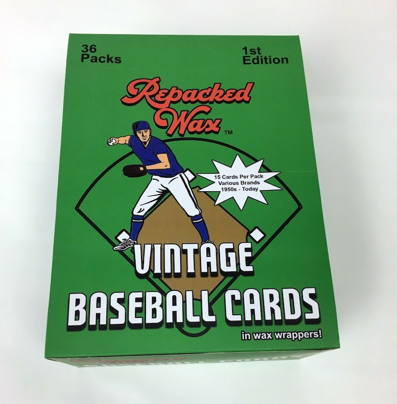 Repacked Wax 36-pack Vintage Baseball Card Wax Box - Cards From 1950s