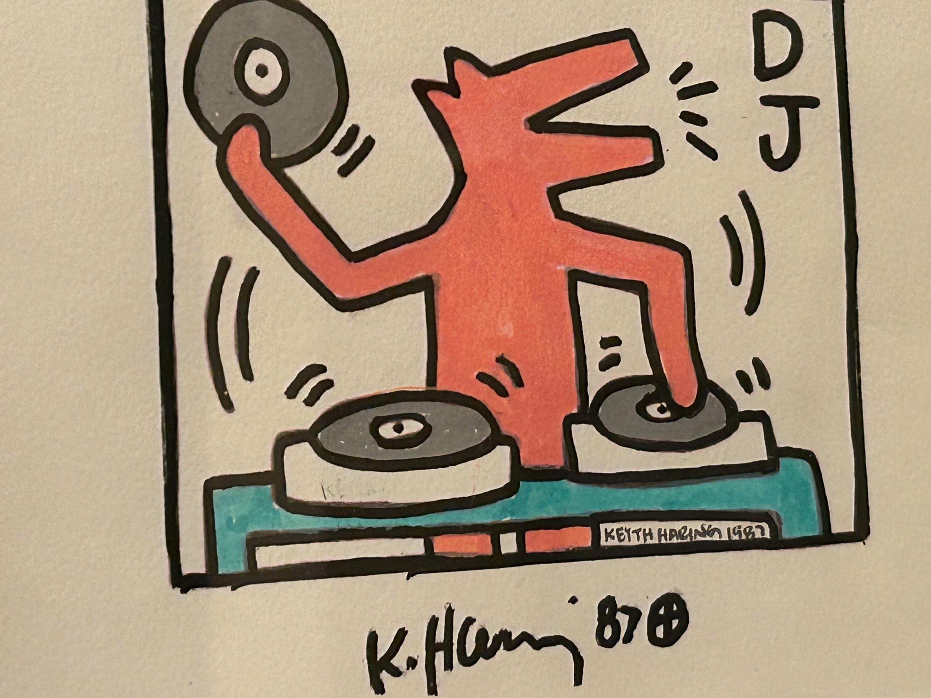 Keith Haring - DJ Dog & Dancing Dogs SIGNED and AUTHENTICATED - Etsy UK