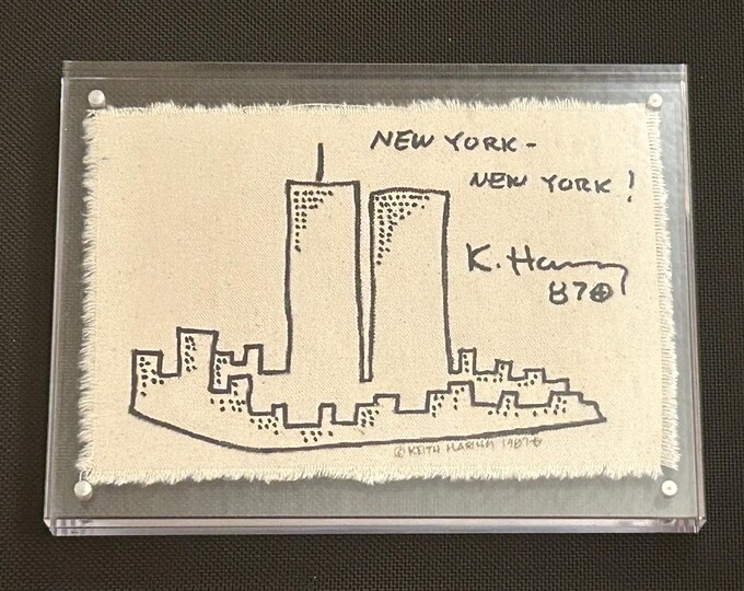 Keith Haring 1987 Twin Towers SIGNED & AUTH. - Etsy