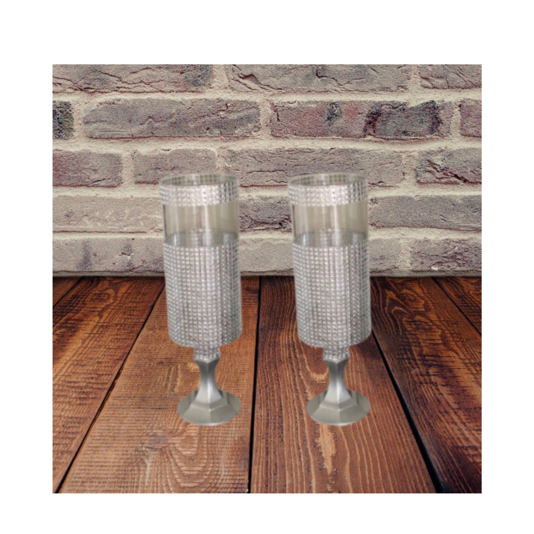 Perfect Gift Two Beautiful Rhinestone Vases/candle Stick - Etsy