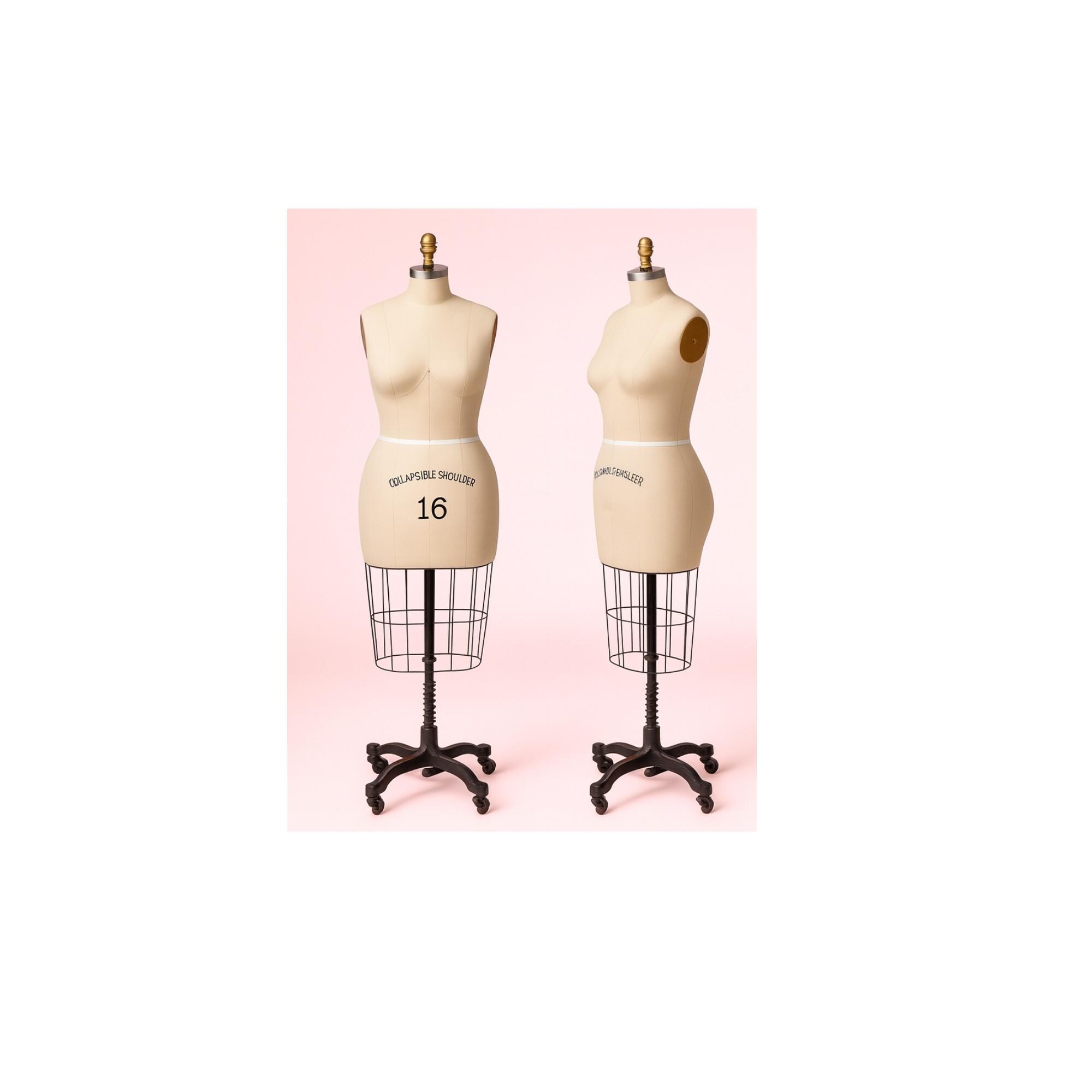 Plus Size Dress Form: Fine Linen Half Body Professional Form - Sizes 14 ...
