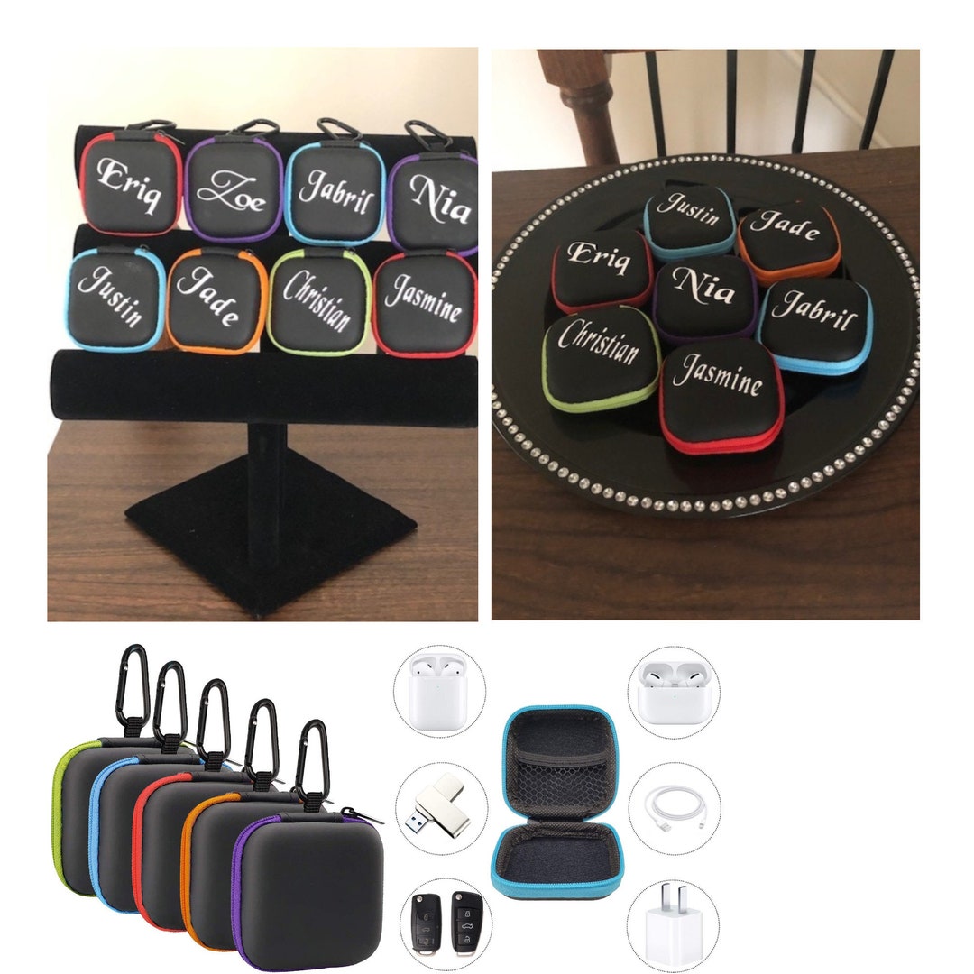 Perfect Gift Personalized Headphone Carry Case With Zipper, Ear Bud ...