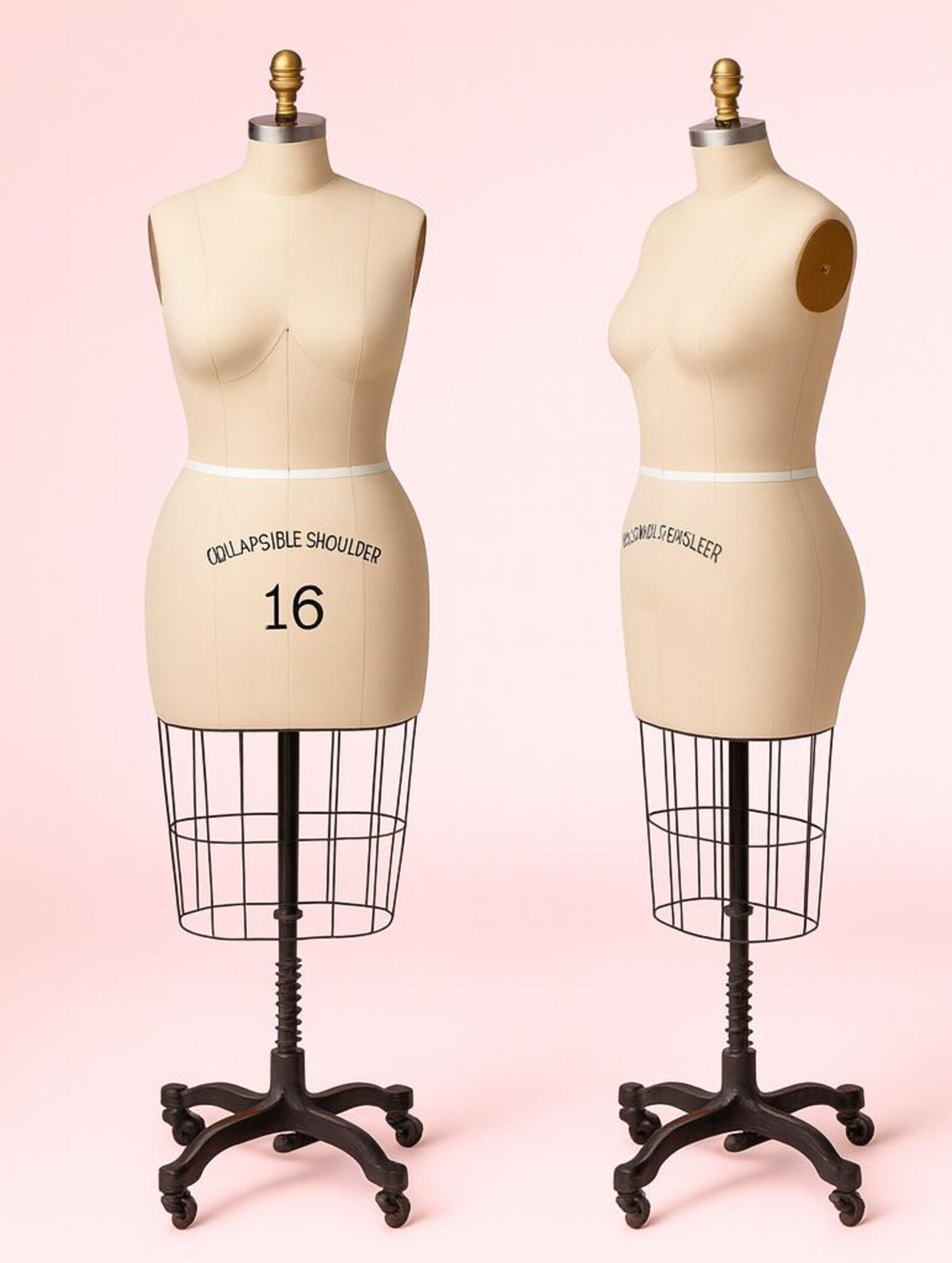 Plus Size Dress Form: Fine Linen Half Body Professional Form - Sizes 14 ...