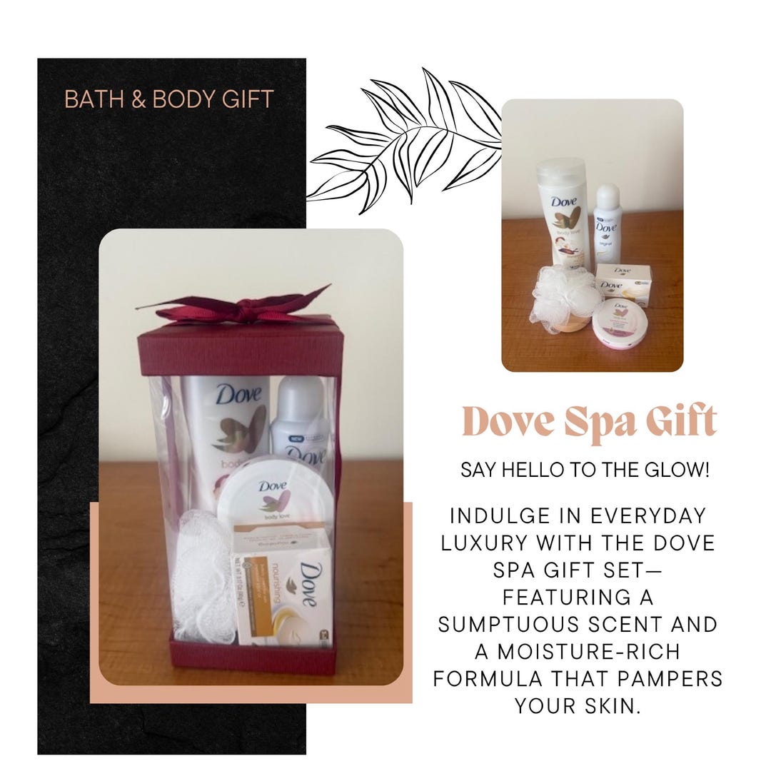 Dove Spa Gift Set: Pampering Body Lotion, Soap & Antiperspirant - Etsy