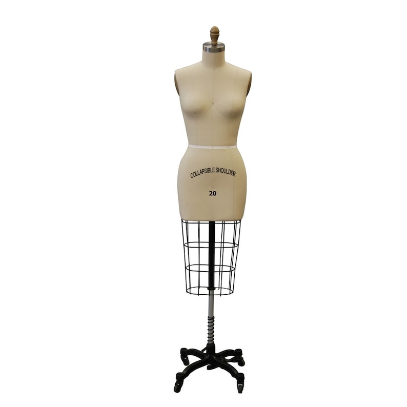 Plus Size Dress Form: Fine Linen Half Body Professional Form - Sizes 14 ...