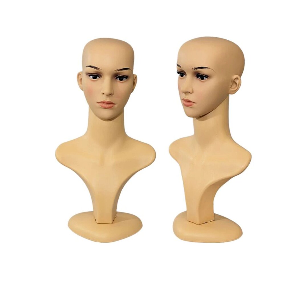 Plastic Female Realistic Face Mannequin Head - Etsy
