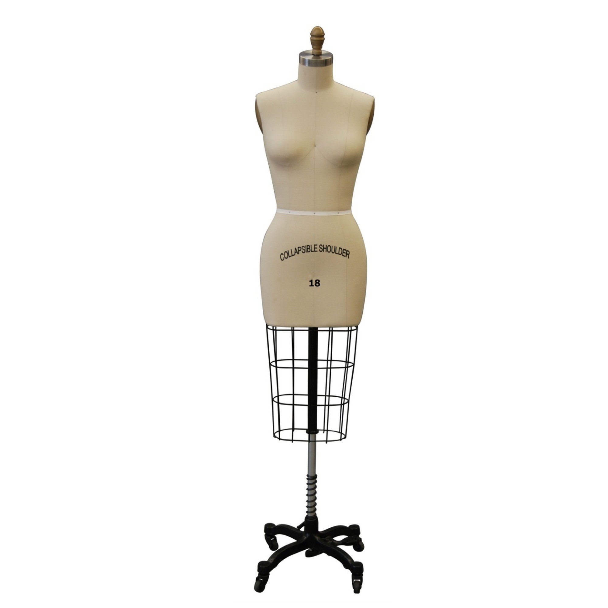 Plus Size Dress Form: Fine Linen Half Body Professional Form - Sizes 14 ...