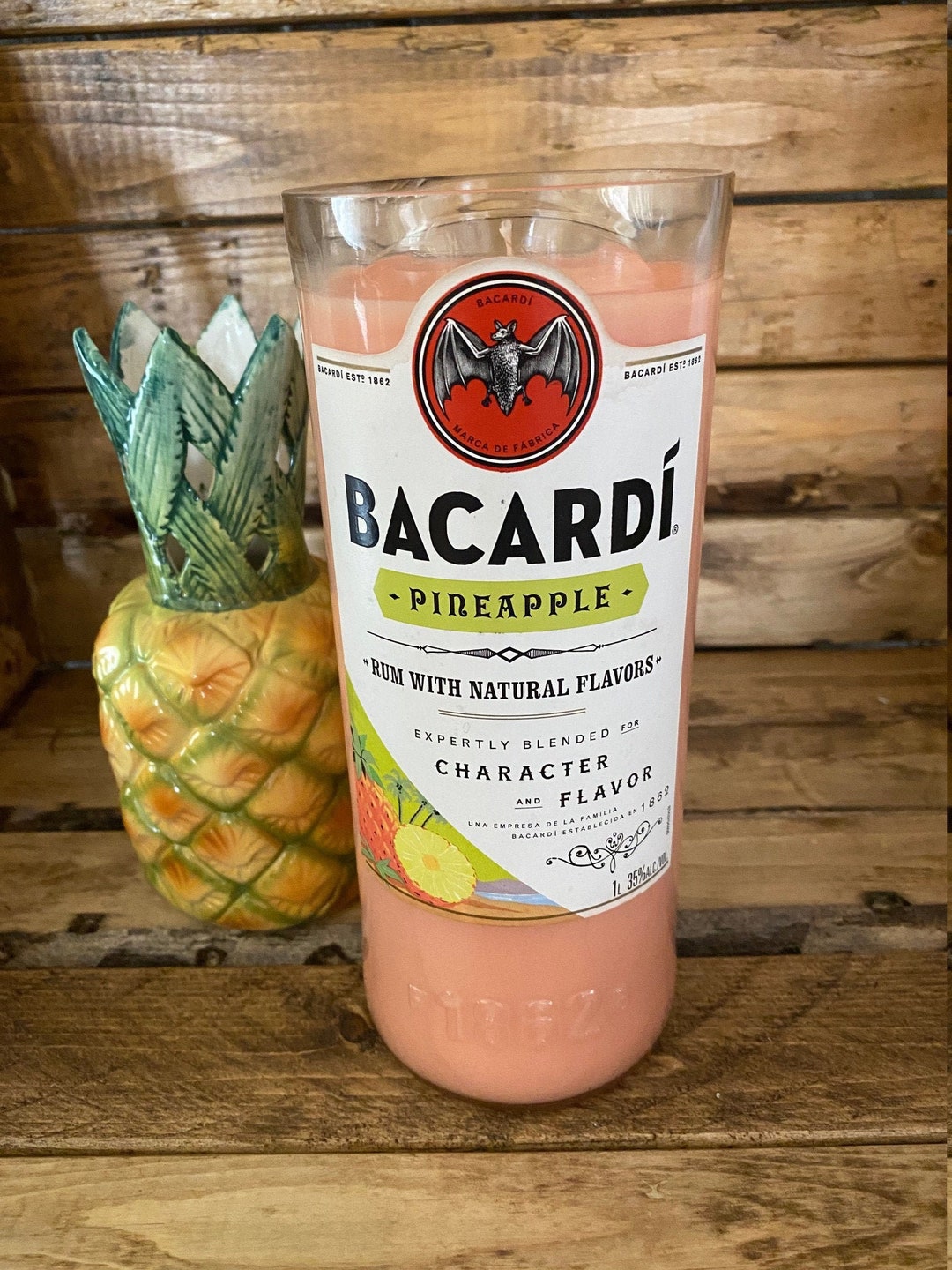 Bacardi Pineapple Rum XL Liquor Candle Bridesmaid Gift Maid of - Etsy