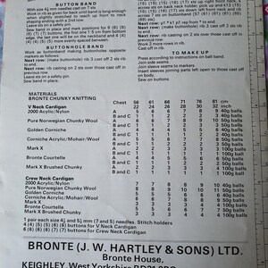 Bronte 704 Knitting Pattern ,cardigans ,chunky - Etsy