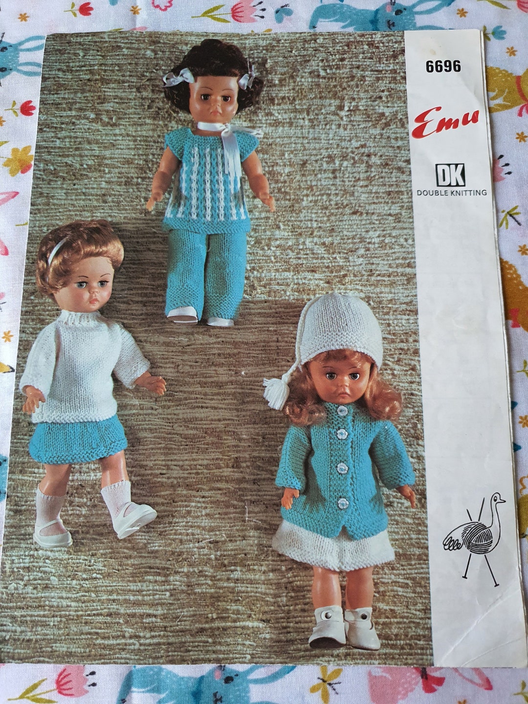 Vintage Emu Knitting Pattern 6696 ,doll Outfit ,double Knit - Etsy
