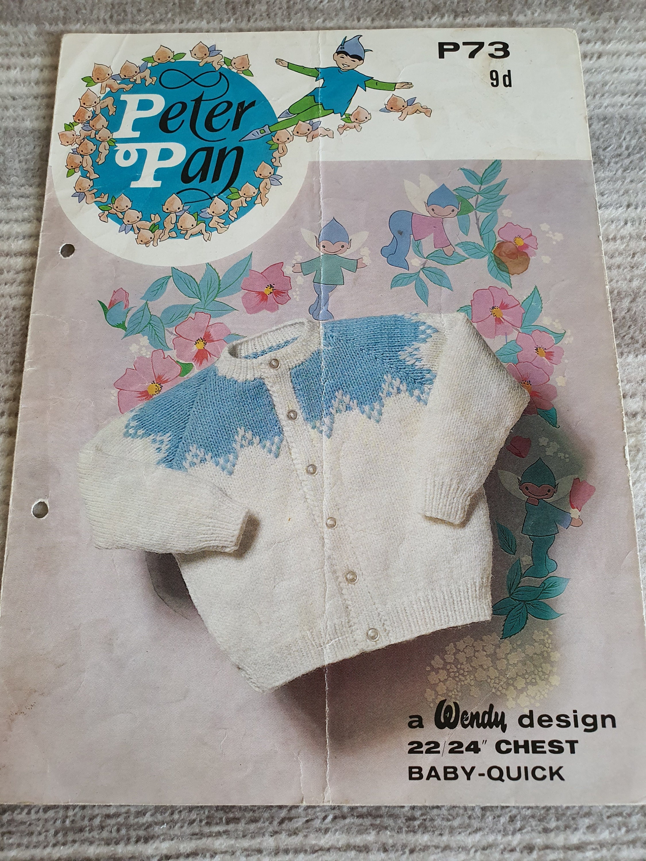 Wendy /peter Pan Knitting Pattern 73 cardigan - Etsy