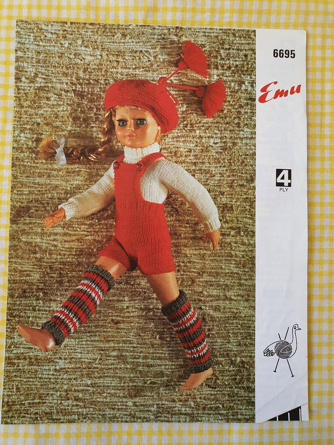 Vintage Emu Knitting Pattern 6695 ,dolls Outfits in 4 PLY - Etsy