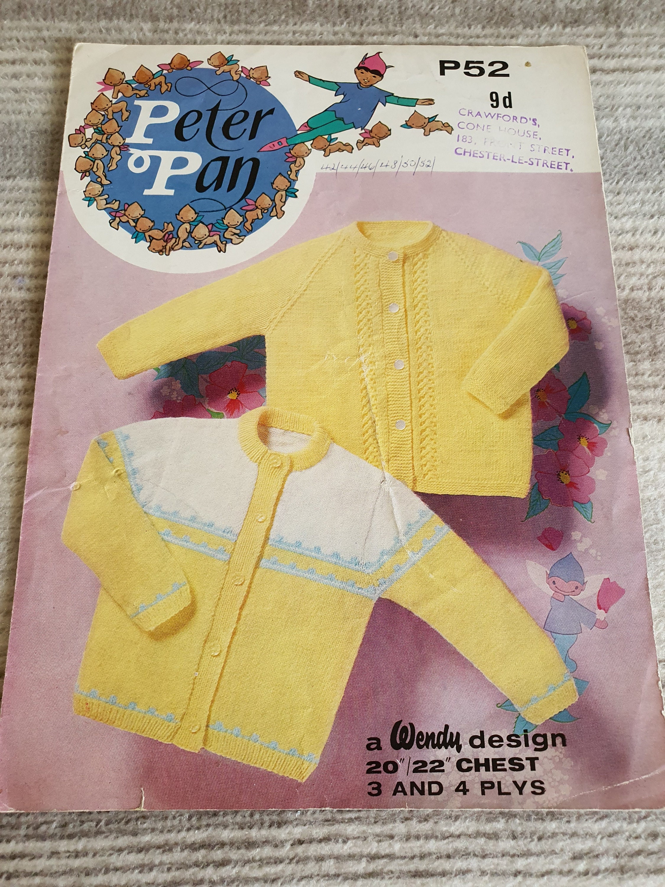 Wendy /Peter pan knitting Pattern 52 cardigans | Etsy