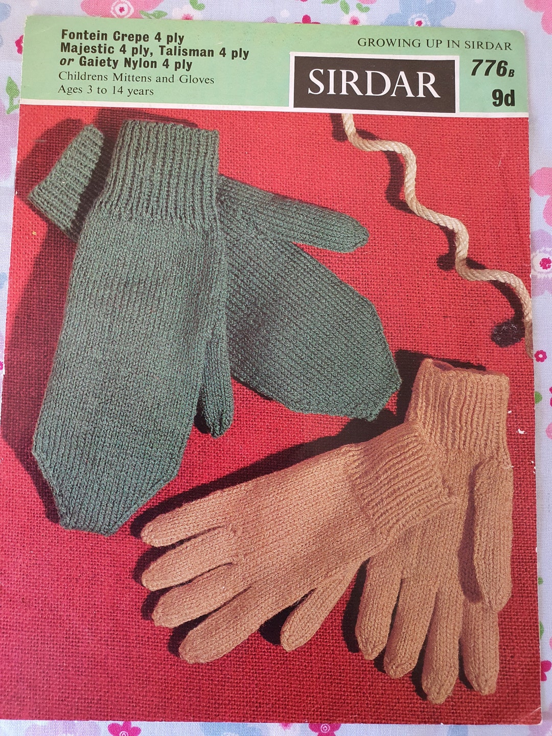 Vintage Sirdar Knitting Pattern 776 , Childrens Mittens and Gloves ...