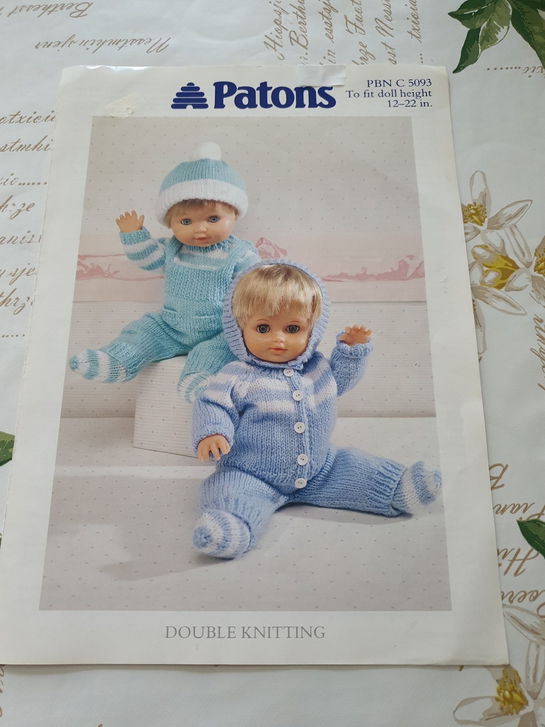Patons Doll Clothing Knitting Pattern 5093 ,to Fit Doll Height 12 22 ...