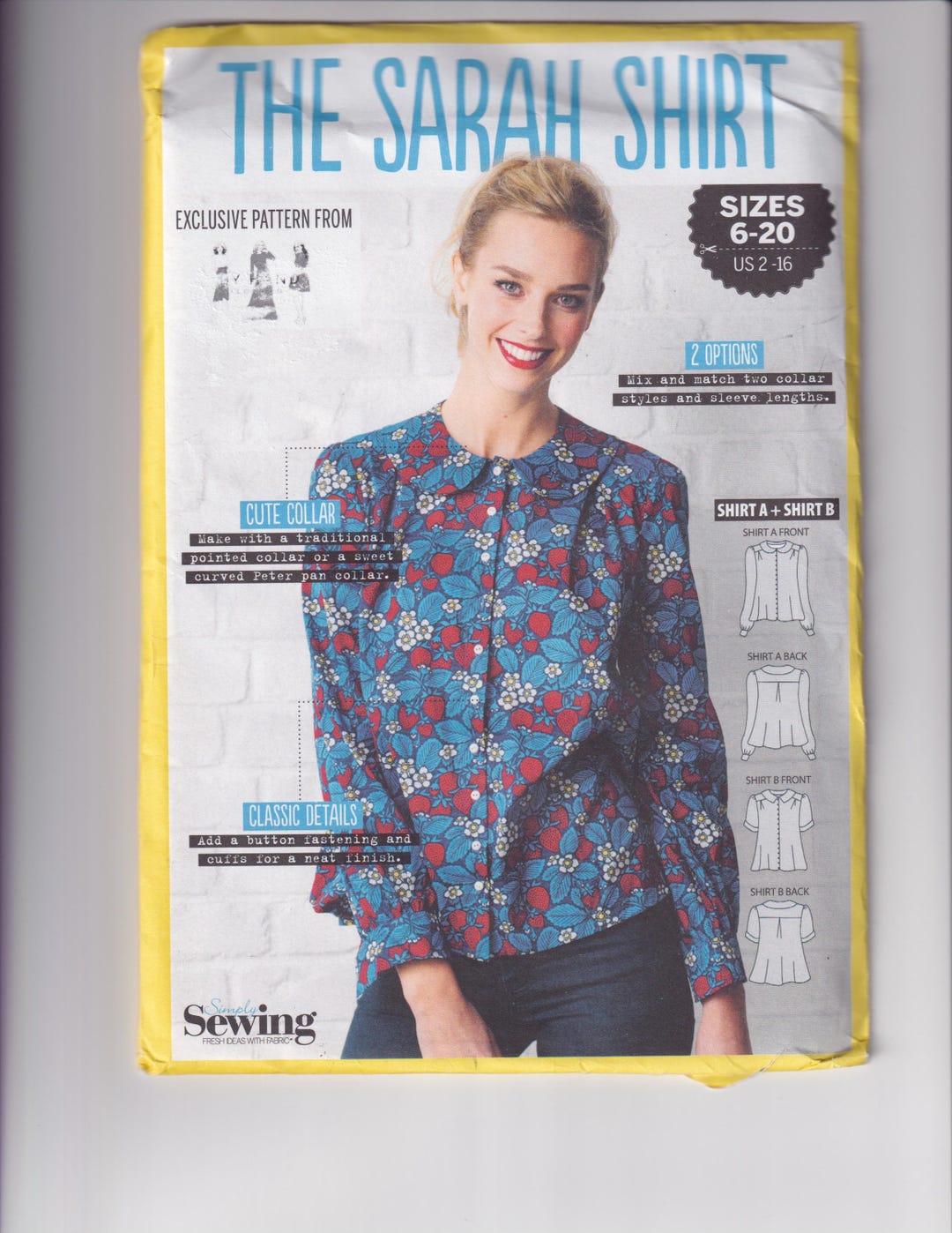 Simply Sewing Pattern the Sarah Shirt ,uncut and Unopened - Etsy