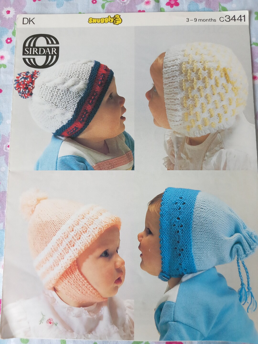 Sirdar Snuggly Knitting Pattern 3441 ,caps ,age 3 9 Months , Double ...