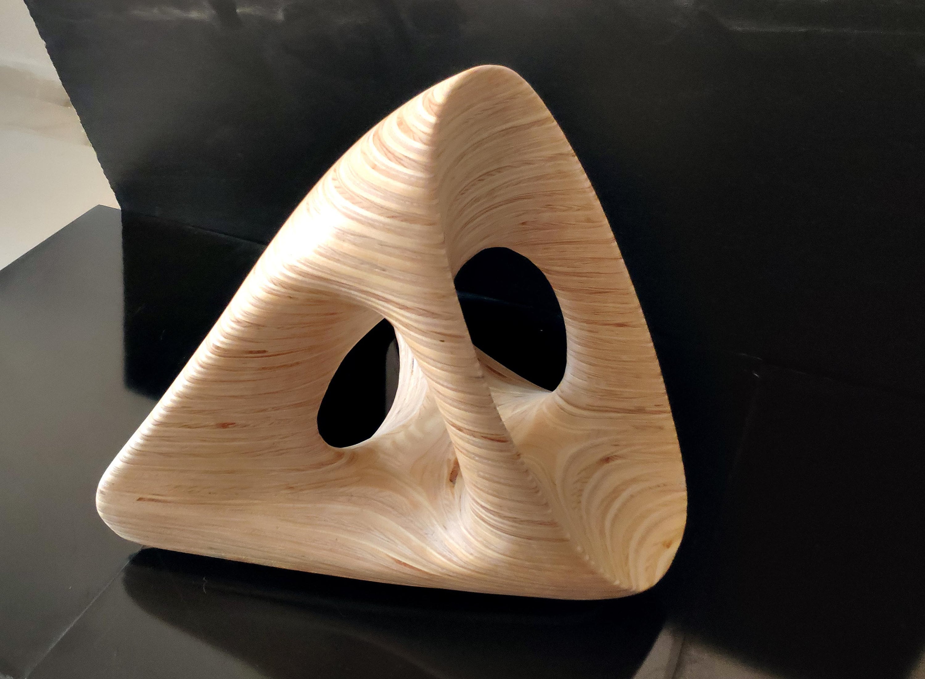 Abstract Contemporary Wood Sculpture, Original, Deco Art, Carved Wood ...