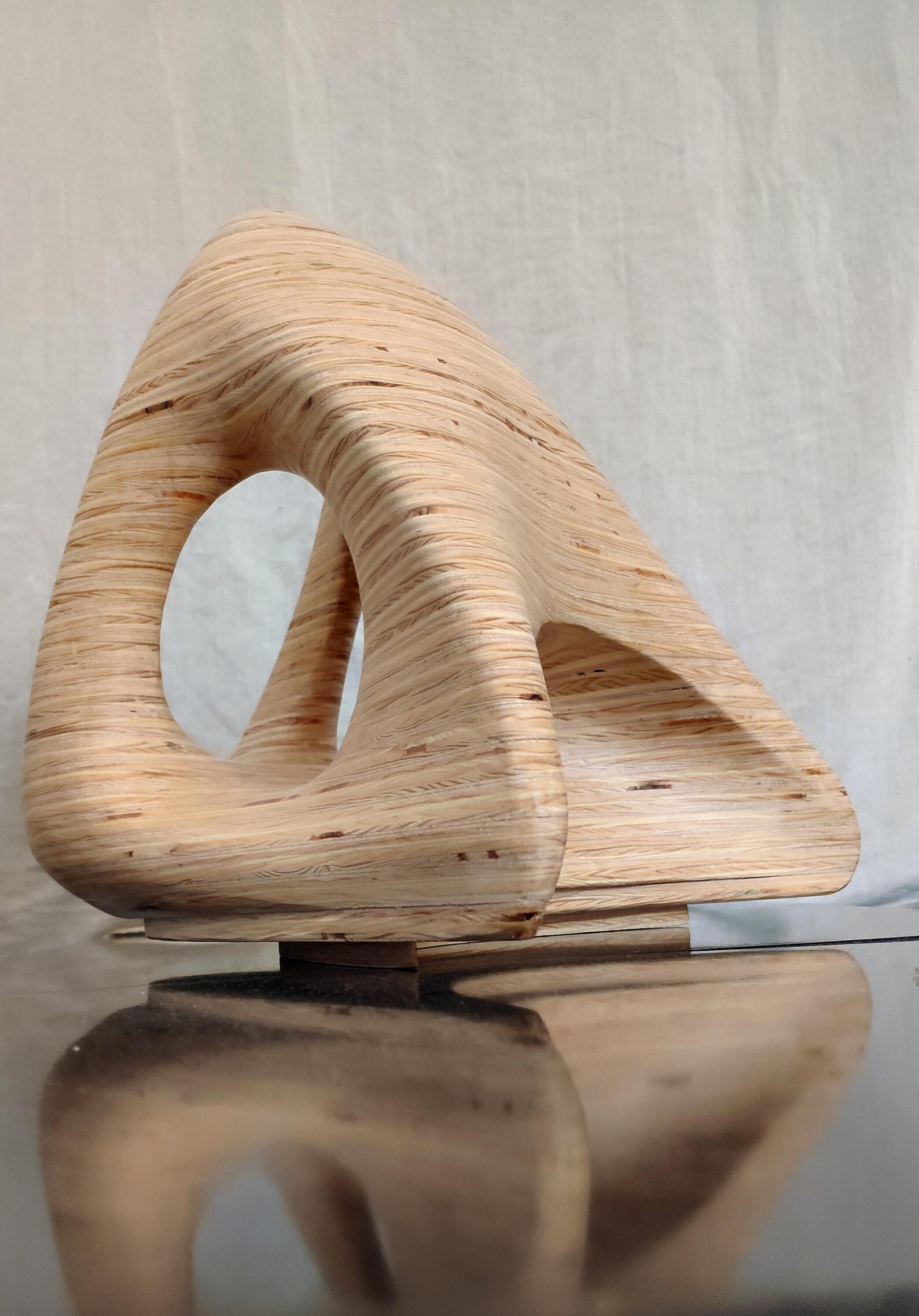 Abstract Contemporary Wood Sculpture, Original, Deco Art, Carved Wood ...