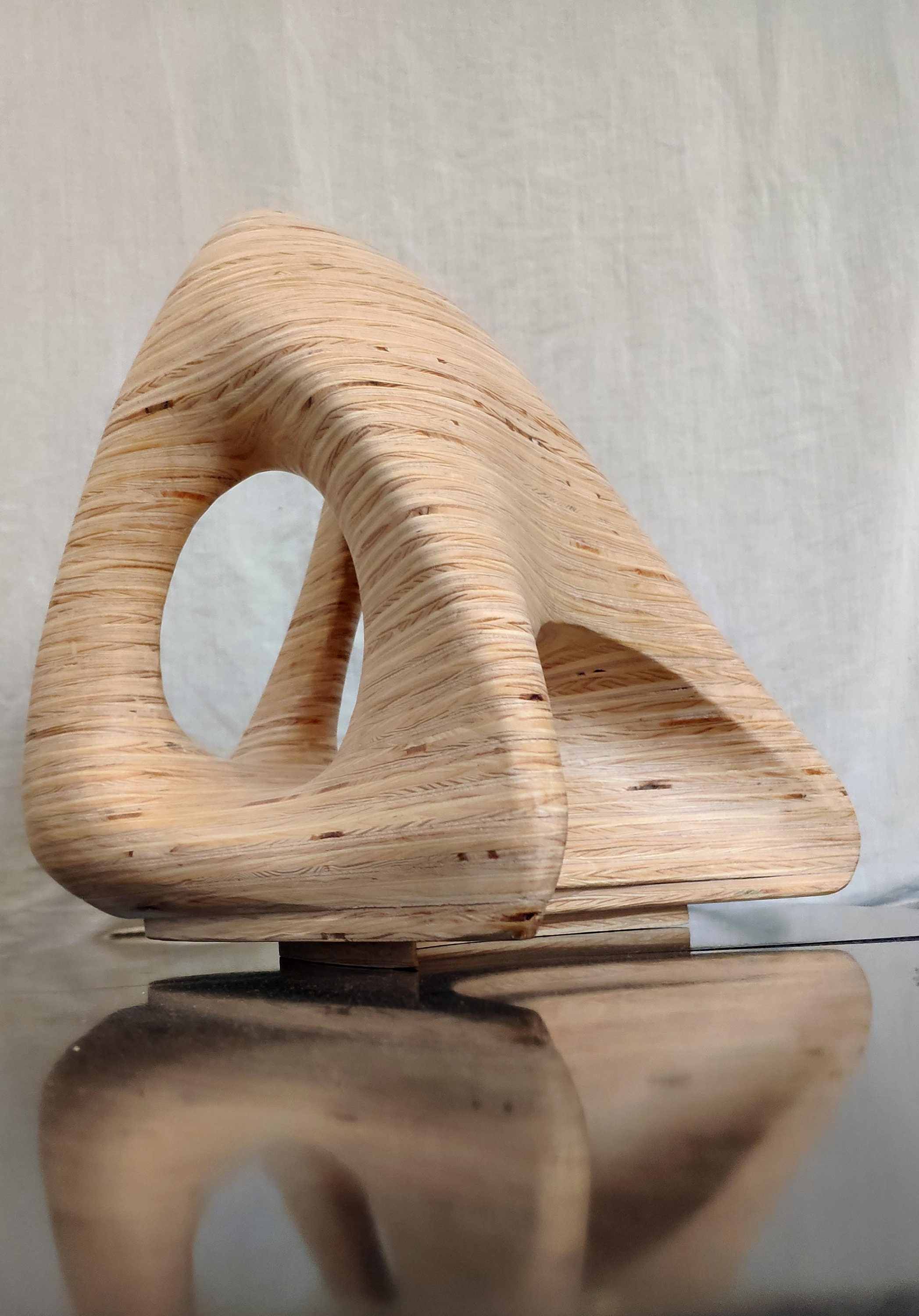 Abstract Contemporary Wood Sculpture, Original, Deco Art, Carved Wood ...