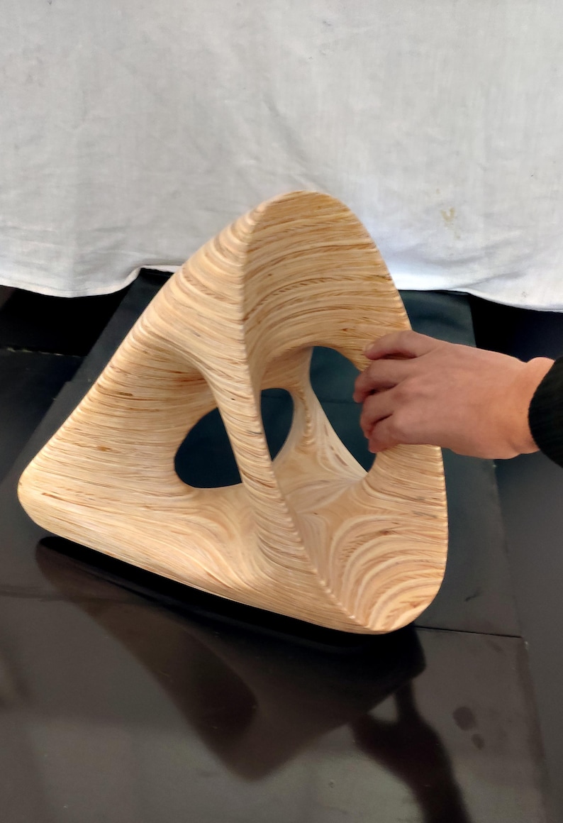 Abstract Contemporary Wood Sculpture, Original, Deco Art, Carved Wood ...