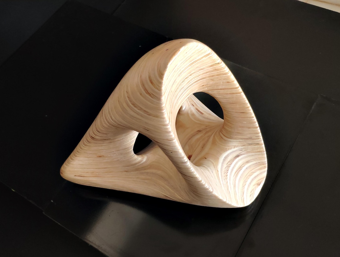 Abstract Contemporary Wood Sculpture, Original, Deco Art, Carved Wood ...