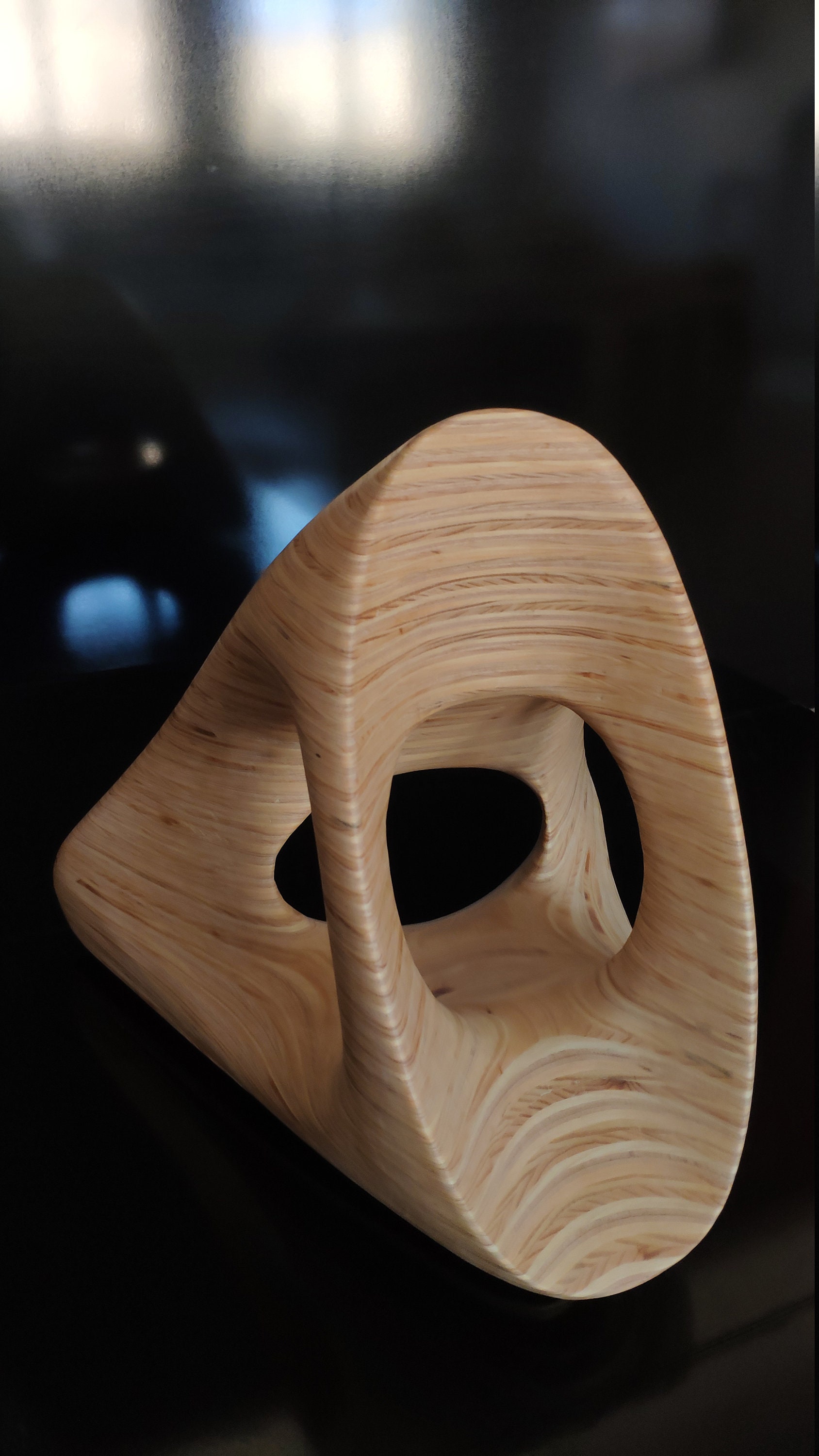 Abstract Contemporary Wood Sculpture, Original, Deco Art, Carved Wood ...