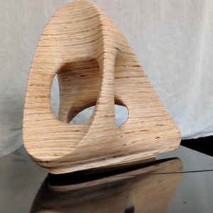 Abstract Contemporary Wood Sculpture, Original, Deco Art, Carved Wood ...