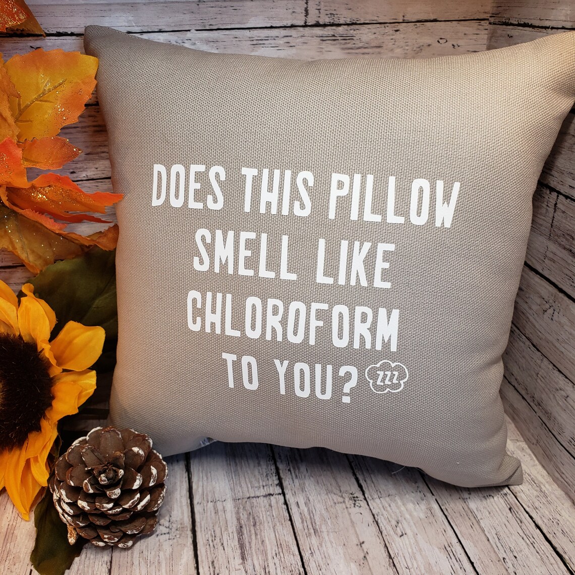 Does This Pillow Smell Like Chloroform to You Throw Pillow - Etsy