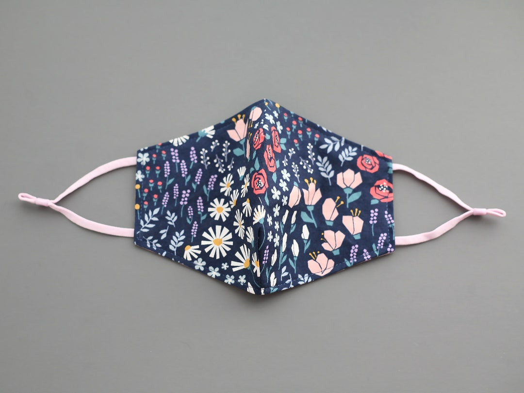 Beautiful Floral Pattern Mask Flower Field Mask Soft Cotton - Etsy