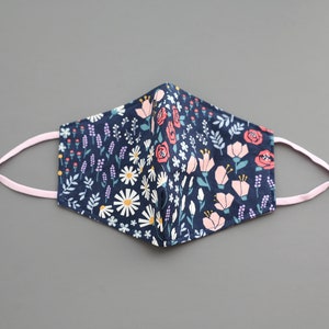 Beautiful Floral Pattern Mask Flower Field Mask Soft Cotton - Etsy