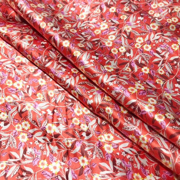 Floral Silk Fabric - Etsy