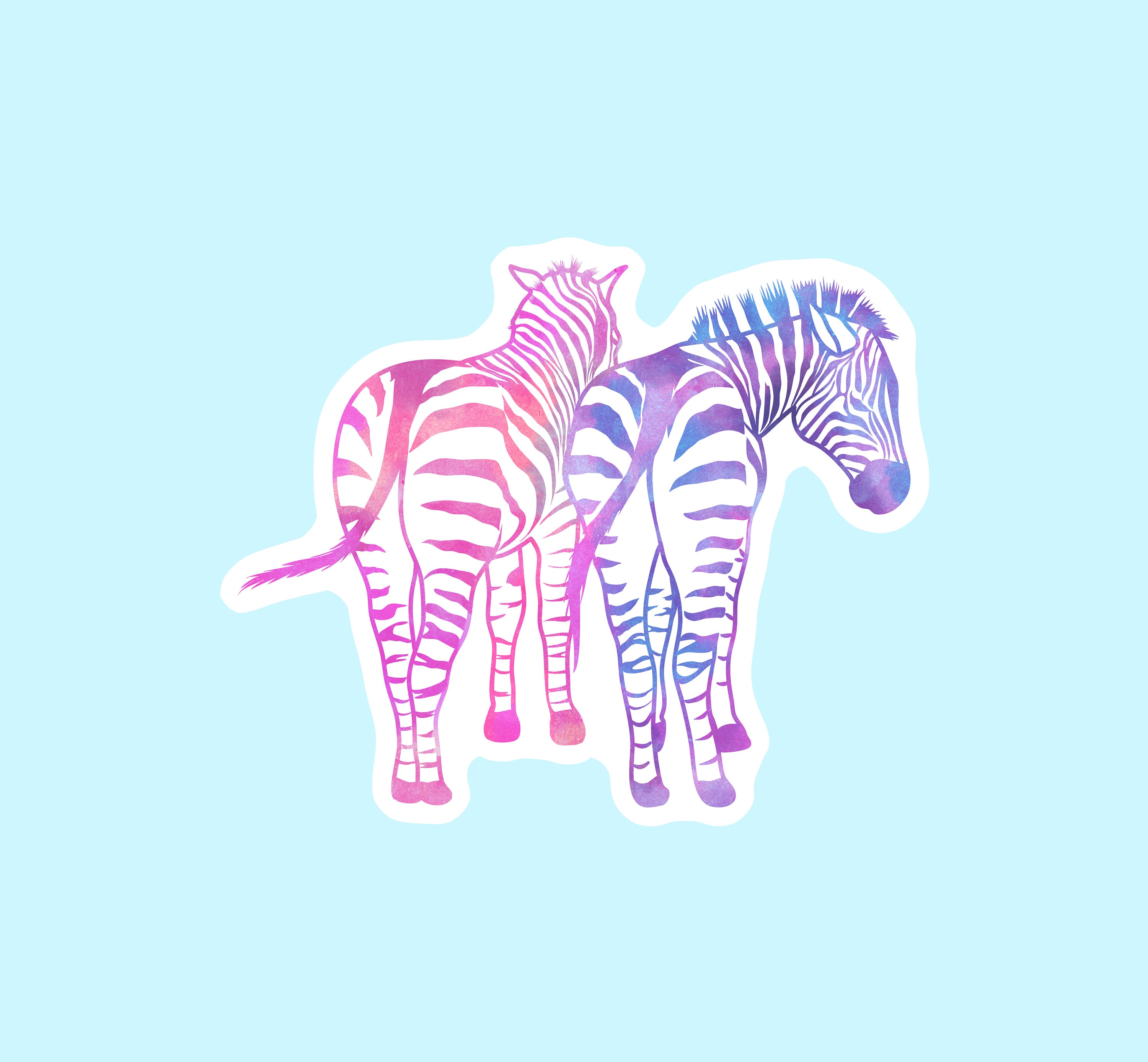 Cute Pink Zebra Cartoon