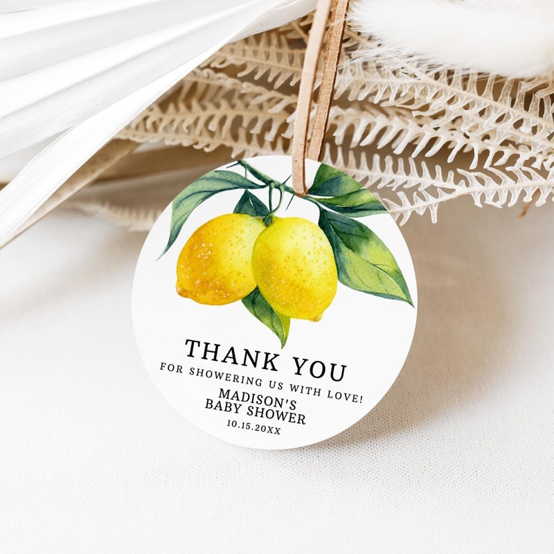 Lemon Theme Favor Tags - Etsy
