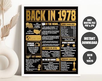 Back in 1953 Sign, 70th Birthday Newspaper Poster, Birthday Gift for ...