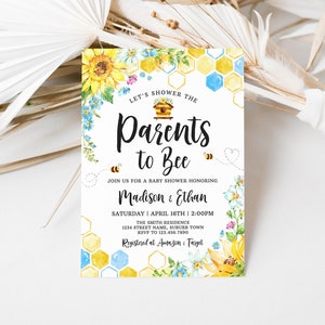 Bee Boy Baby Shower Invitation, Parents to Bee Baby Shower Invite ...