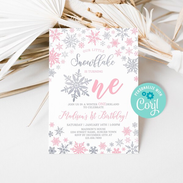 Snowflake Invite - Etsy