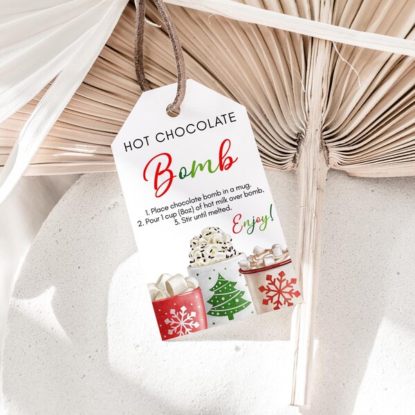 Hot Cocoa Bomb Tags - Etsy