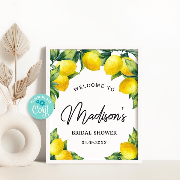 Lemon Bridal Shower Welcome Sign - Etsy