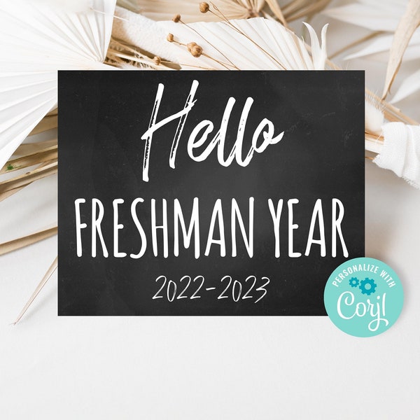 Hello Freshman Signs - Etsy