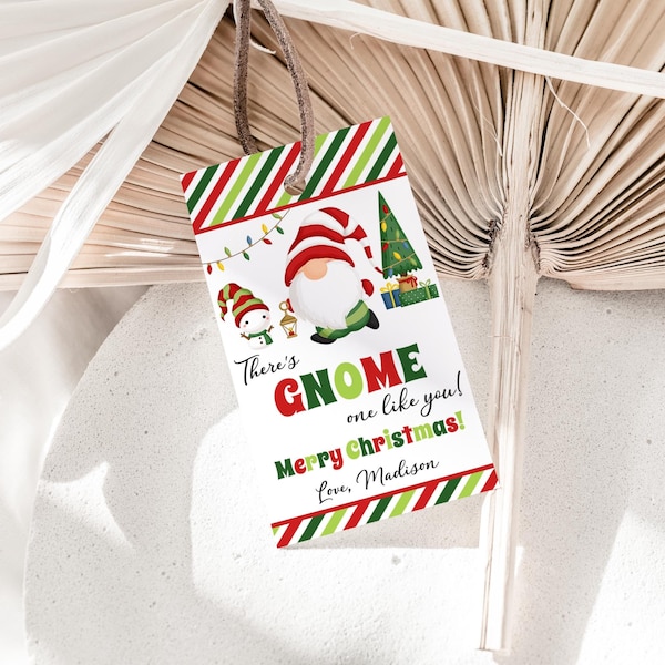 Gnome Gift Tag - Etsy